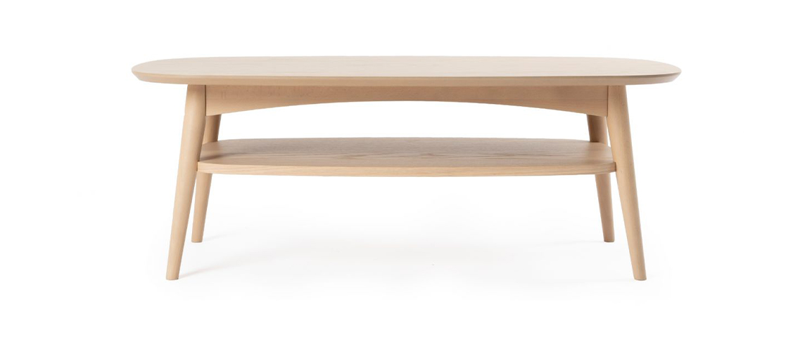 Dansk Scandi Oak Coffee Table with Shelf EZ Living Interiors