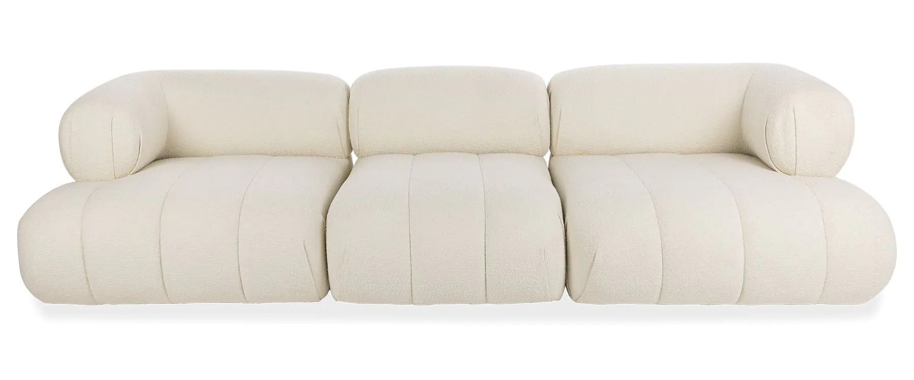 Leon Boucle Cream 3 Seater Sofa