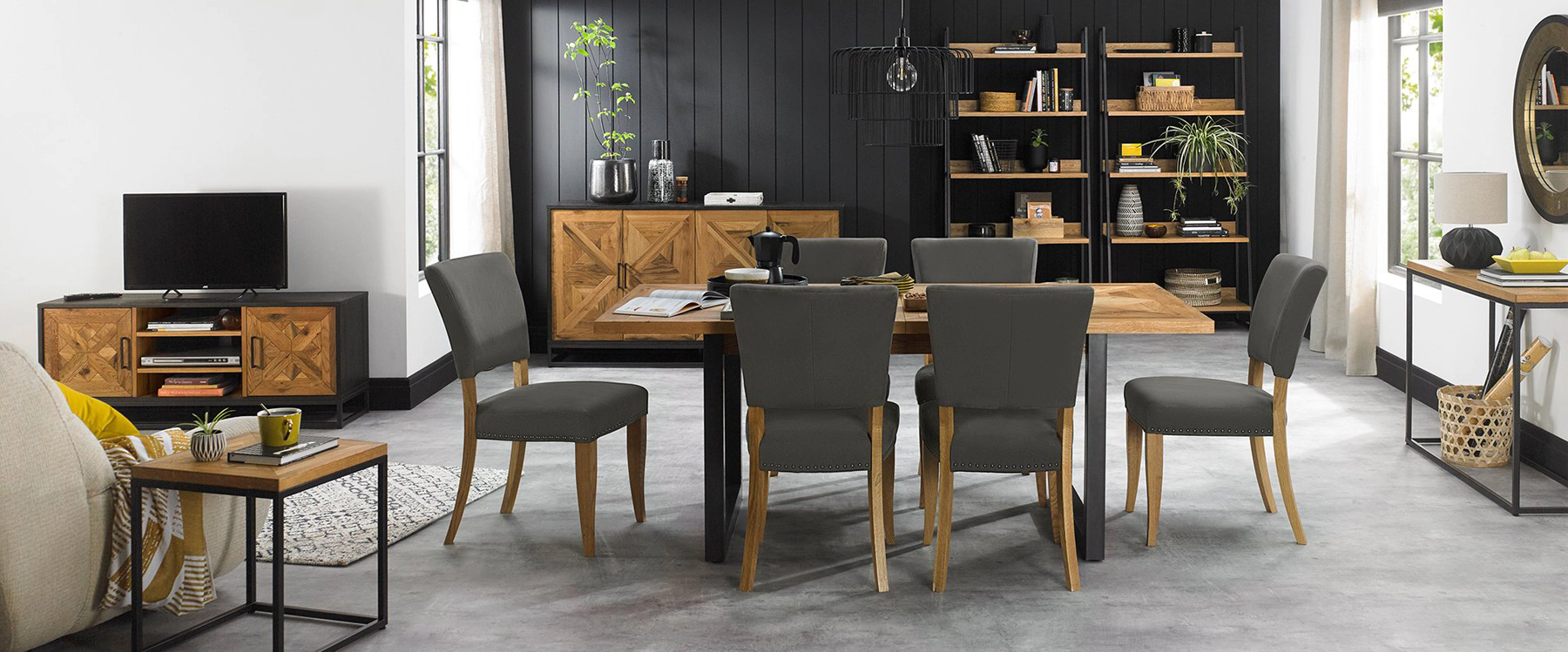 Indus rustic oak table store