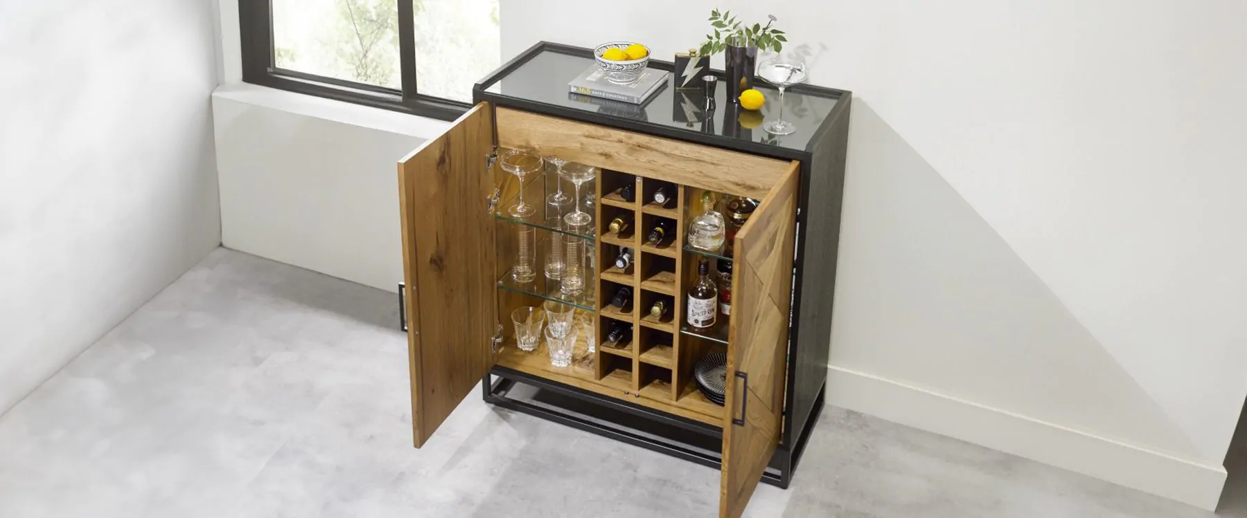 Rustic drinks cabinet store