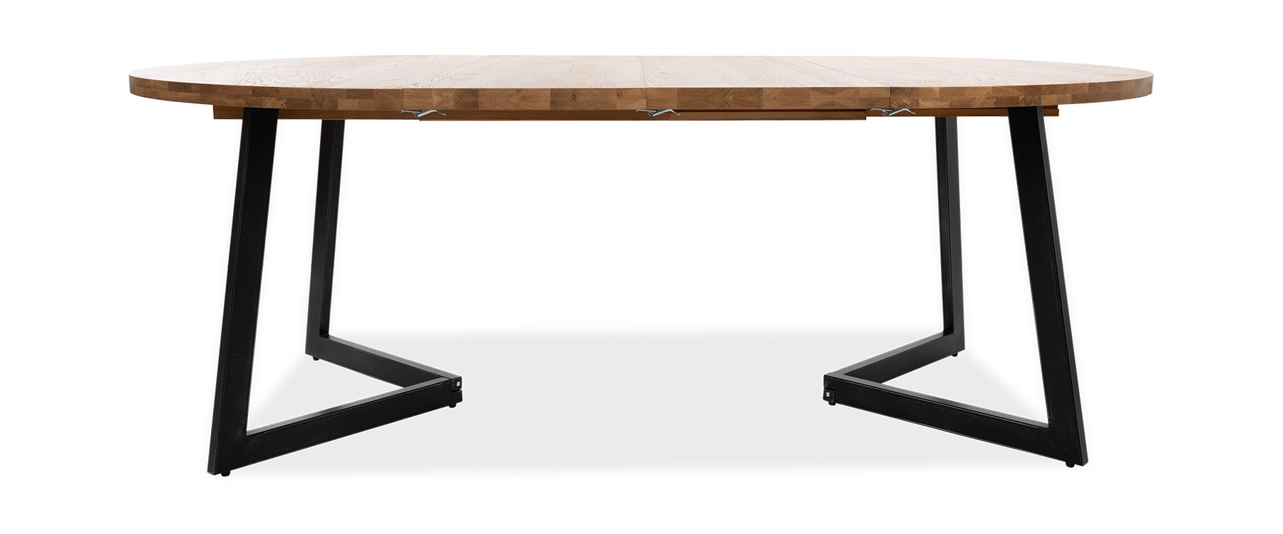 Calia White Oak Round to Oval Extending Dining Table