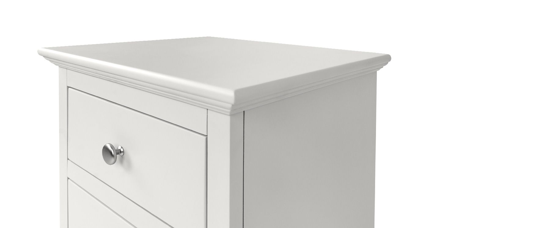 Amelia White Wooden Bedside Locker