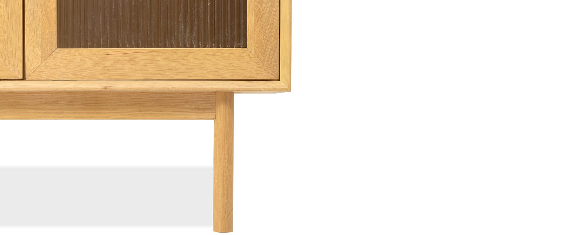 Kona Natural Light Oak Display Cabinet | Stylish Wooden Storage Unit