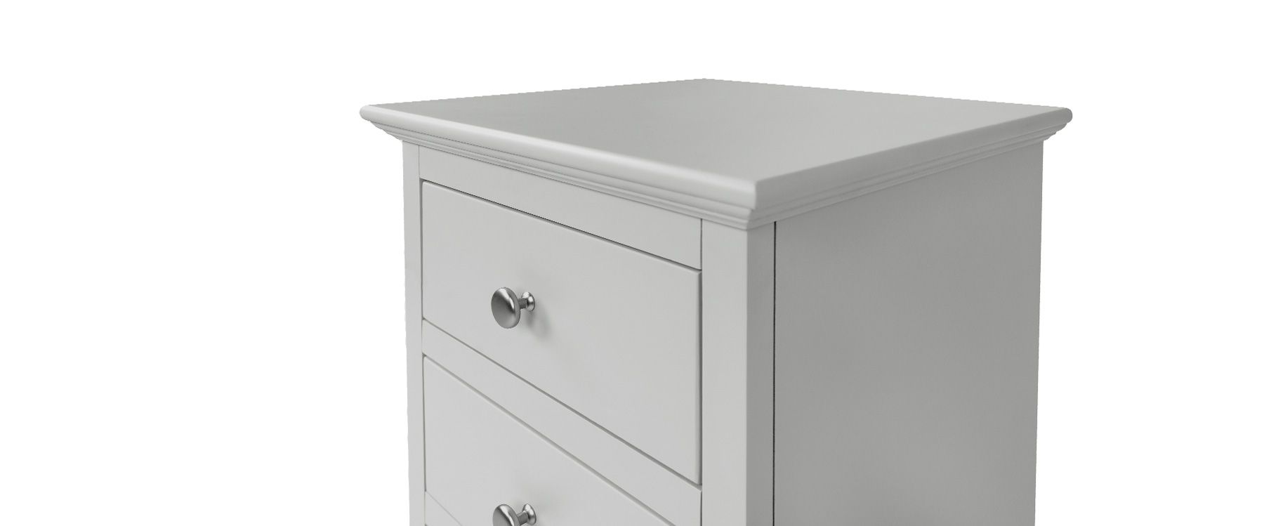 Amelia Grey Wooden Bedside Locker