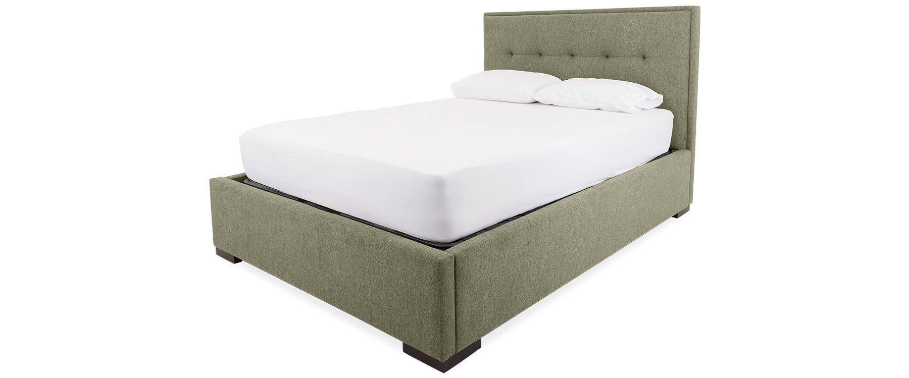 Oliver Green Fabric Ottoman King Bedframe | 5ft Storage Bed