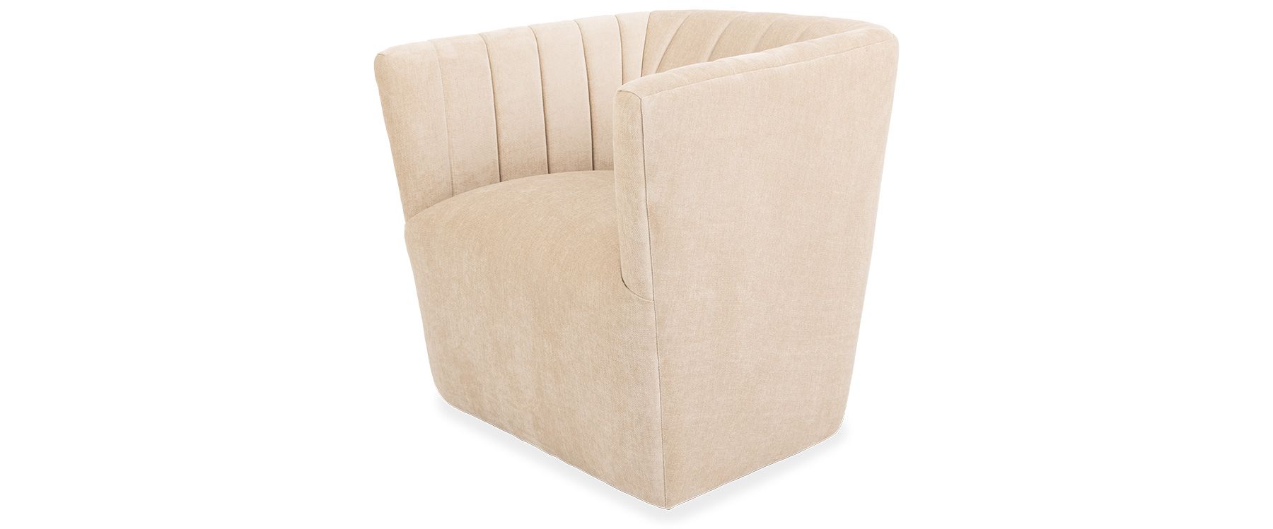 Tubby Cream Velvet Swivel Armchair | Cozy & Stylish Accent Chair