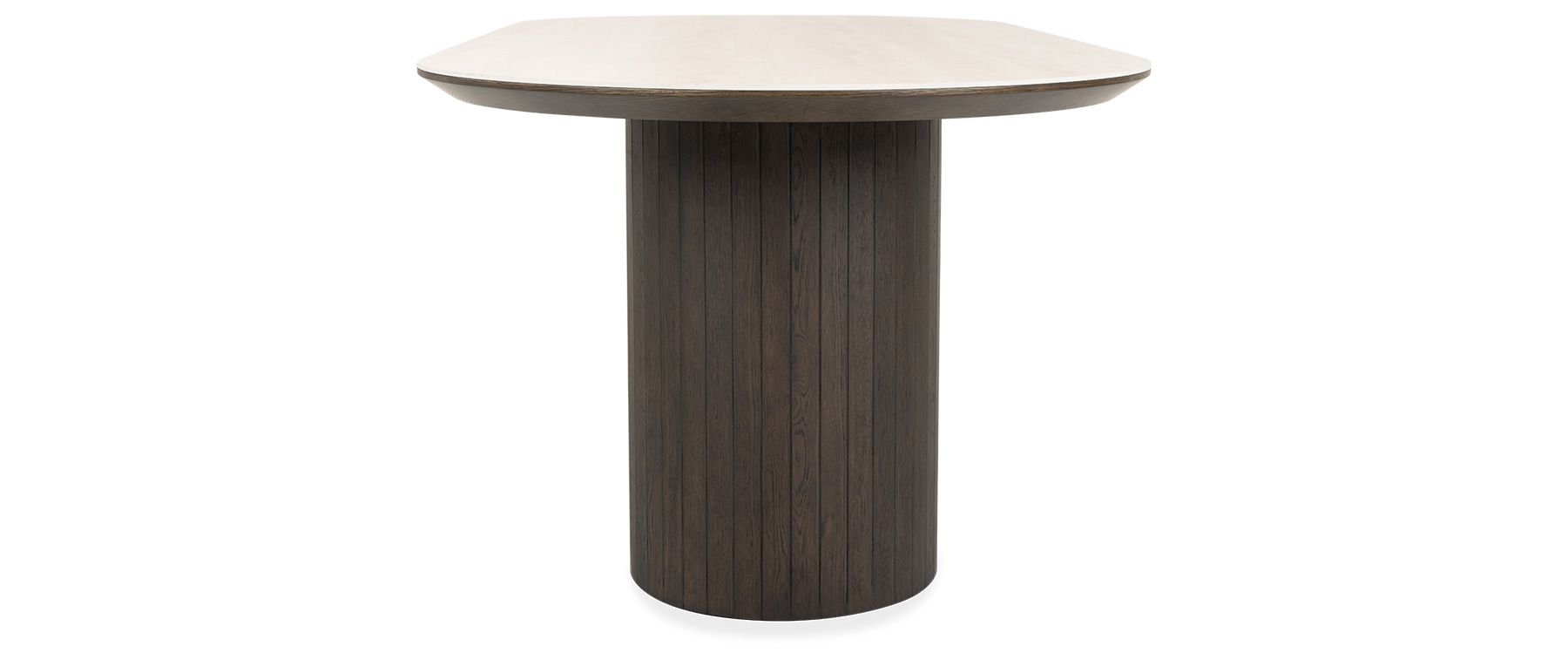 Augusto 2.2M Dark Brown & Ceramic Top Dining Table | Modern Large Table