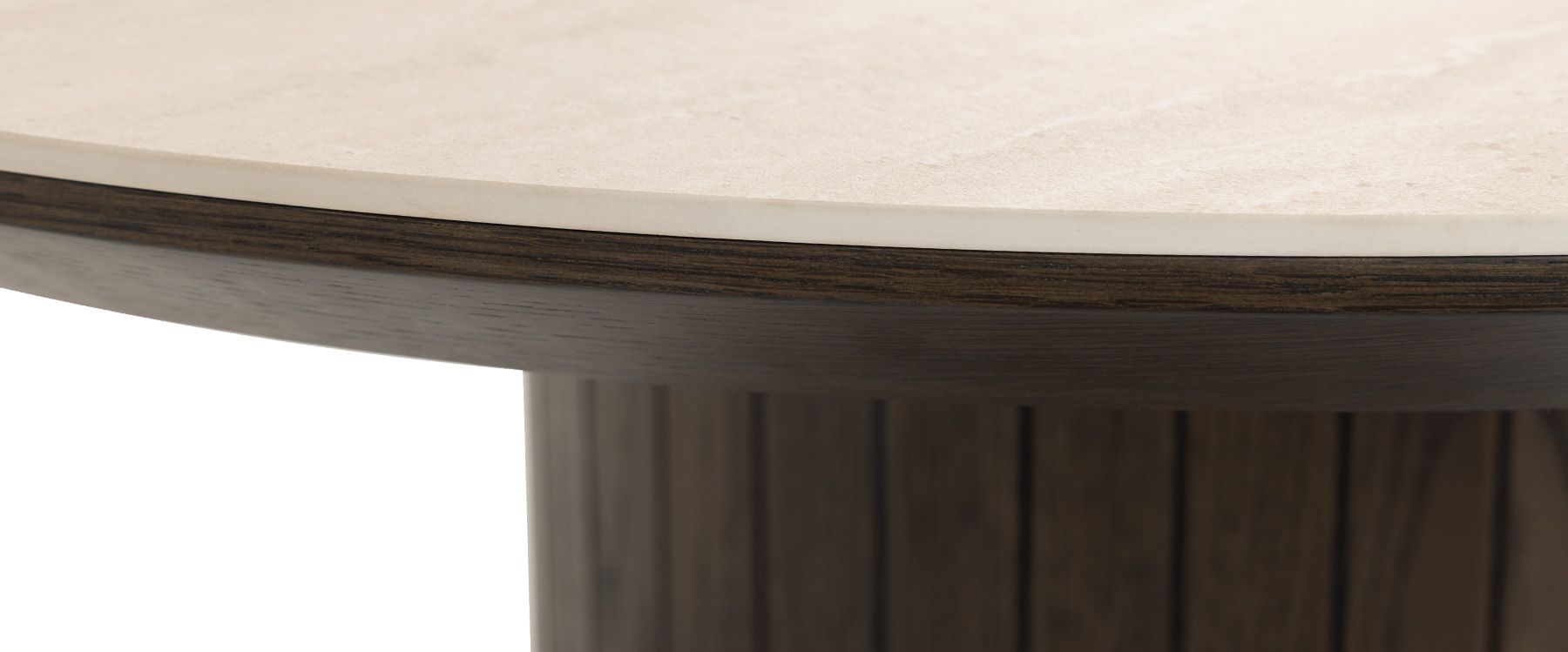 Augusto 2.2M Dark Brown & Ceramic Top Dining Table | Modern Large Table