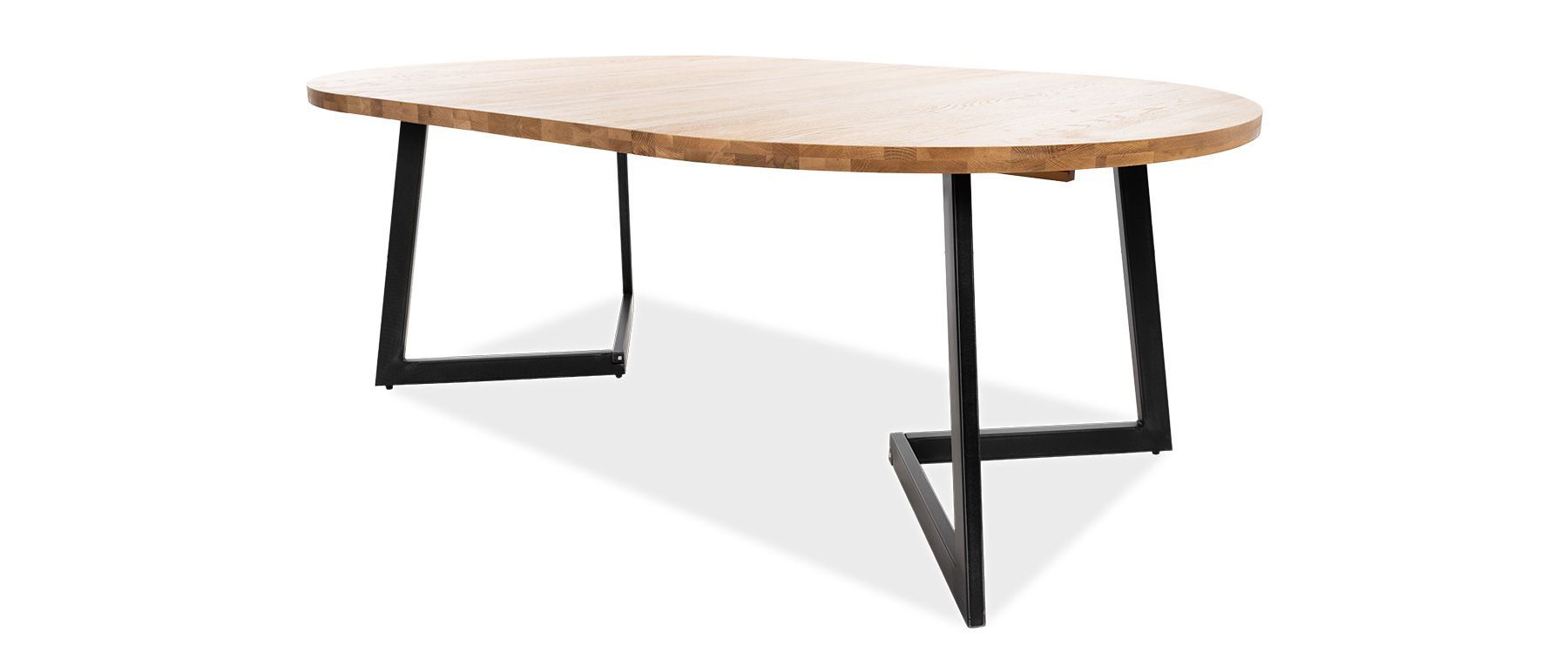 Calia White Oak Round to Oval Extending Dining Table