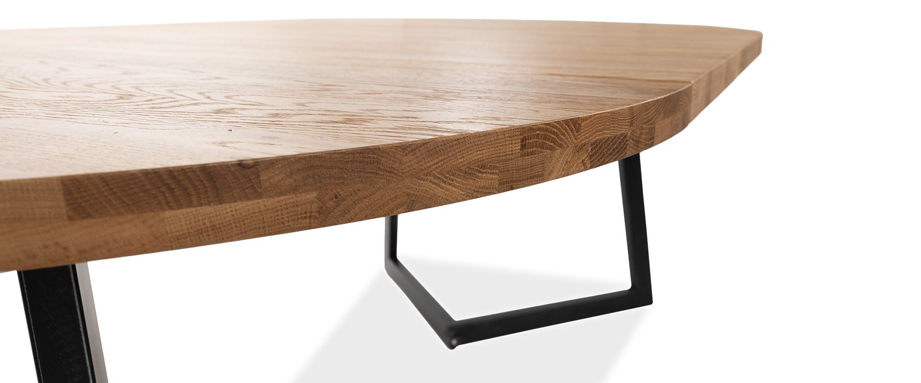 Calia White Oak Round to Oval Extending Dining Table