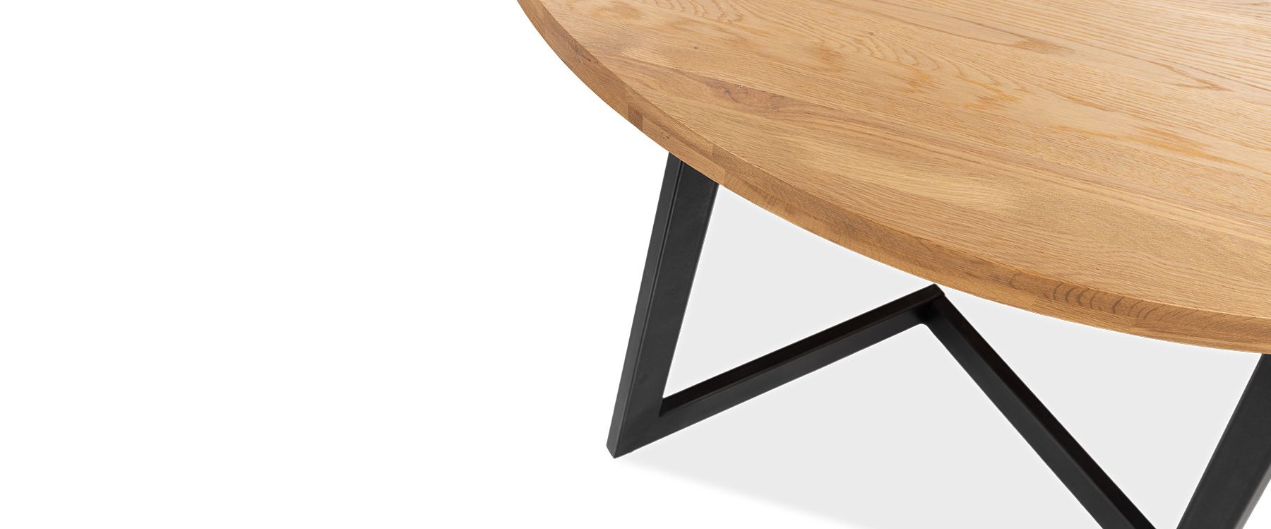 Calia White Oak Round to Oval Extending Dining Table