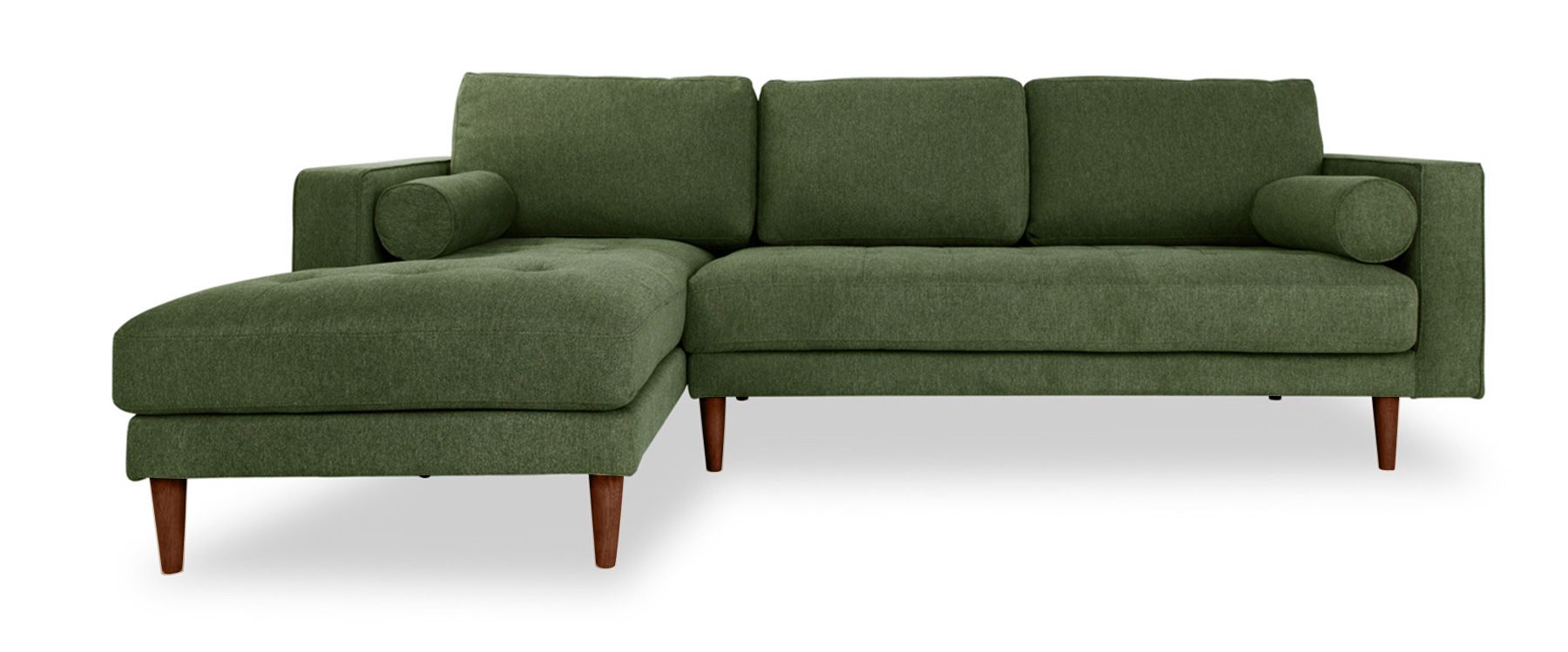 Cooper Green Fabric Corner Sofa with Left Hand Chaise – Modern Comfort