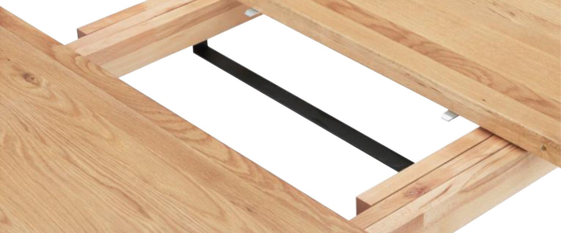 Calia White Oak Round to Oval Extending Dining Table