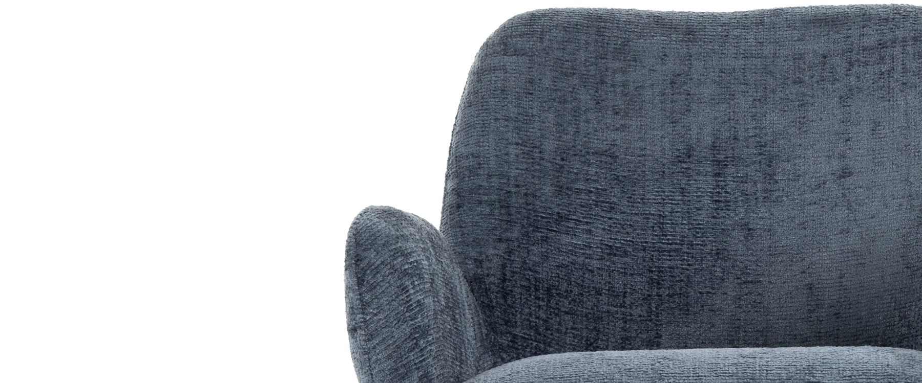 Cody Ocean Blue Fabric Barstool with Cushioned Seat and Armrests