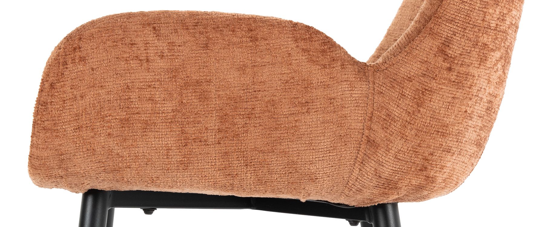 Cody Rust Fabric Barstool with Armrests and Cushioned Seat