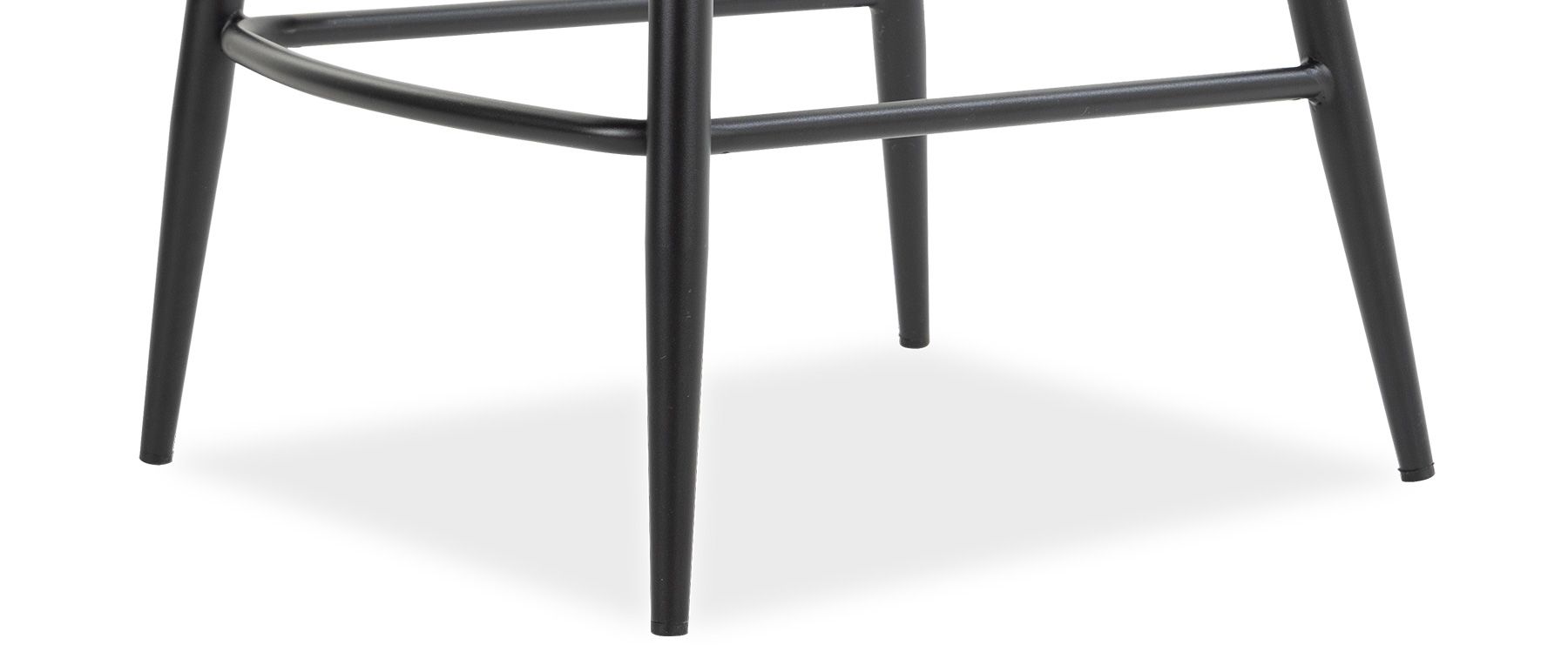 Cody Brown Faux Leather Barstool with Armrests and Black Legs