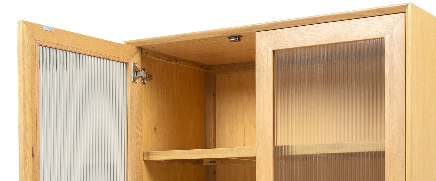 Kona Natural Light Oak Display Cabinet | Stylish Wooden Storage Unit