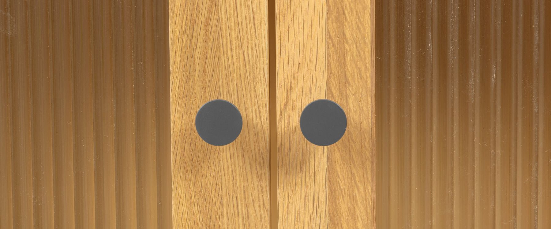 Kona Natural Light Oak Display Cabinet | Stylish Wooden Storage Unit