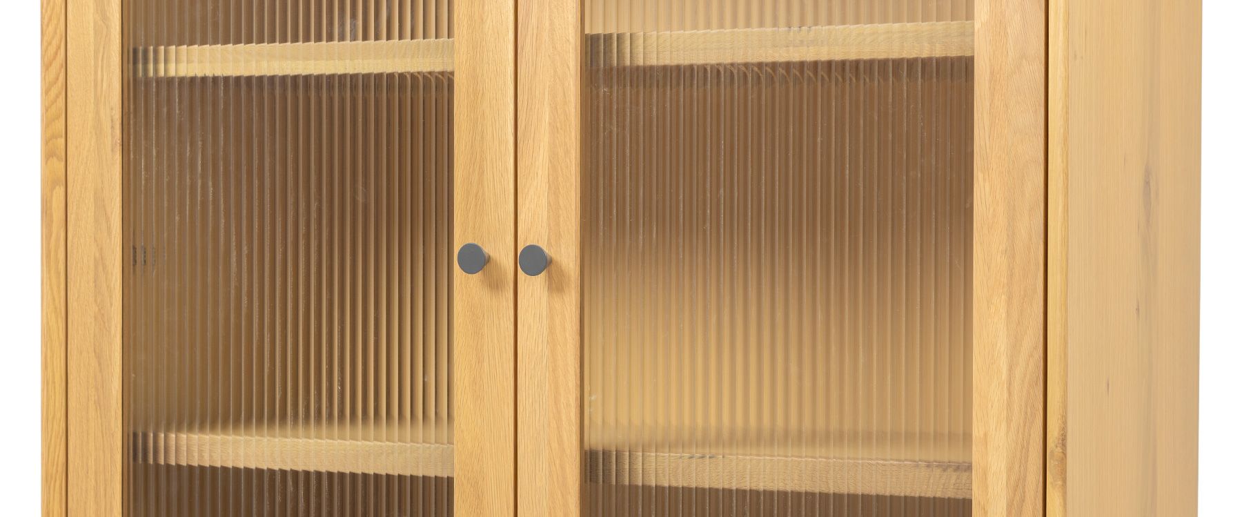 Kona Natural Light Oak Display Cabinet | Stylish Wooden Storage Unit