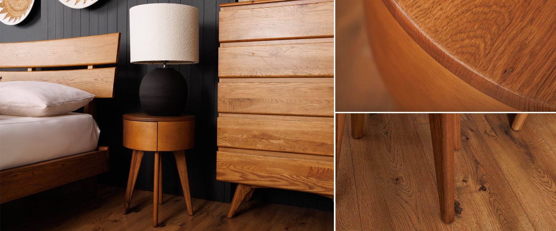 Azara Round 1 Drawer Bedside Locker