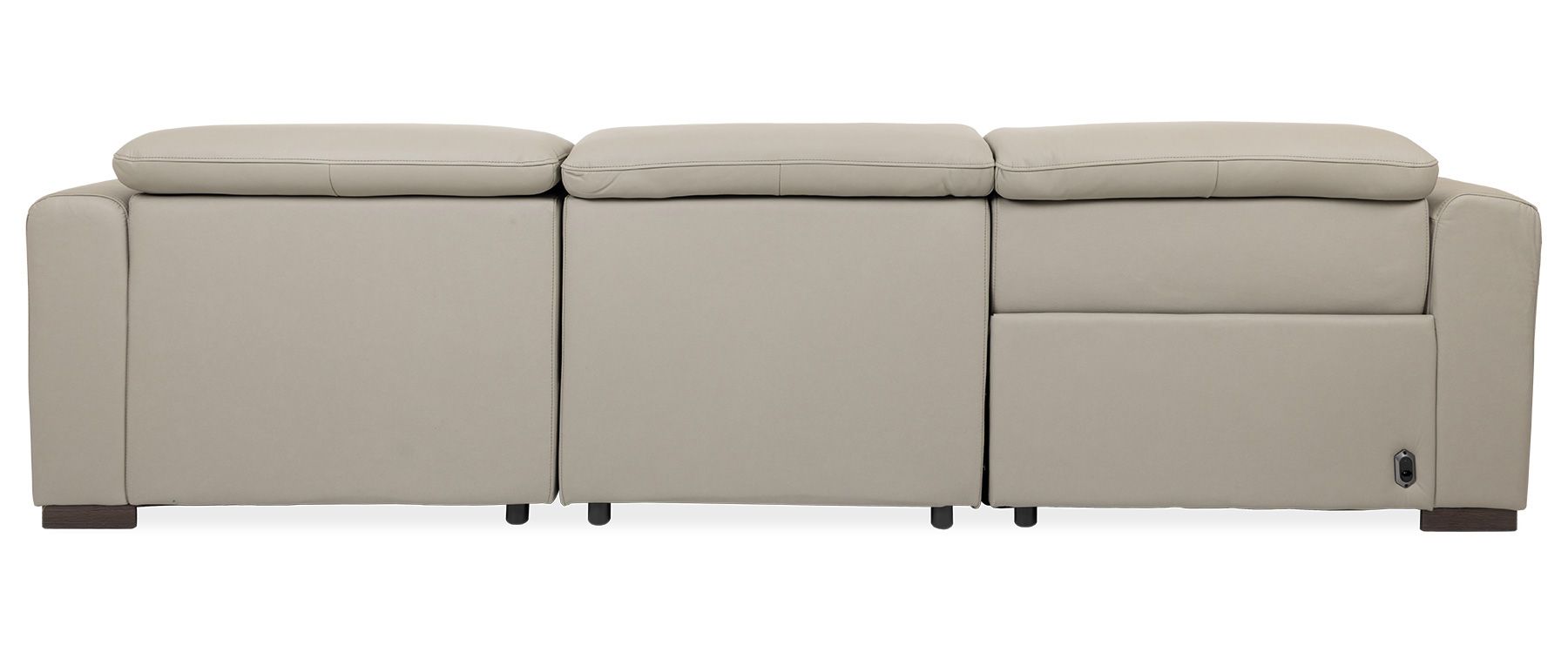 Morgan Sky Leather Corner Right Hand Facing Power Chaise