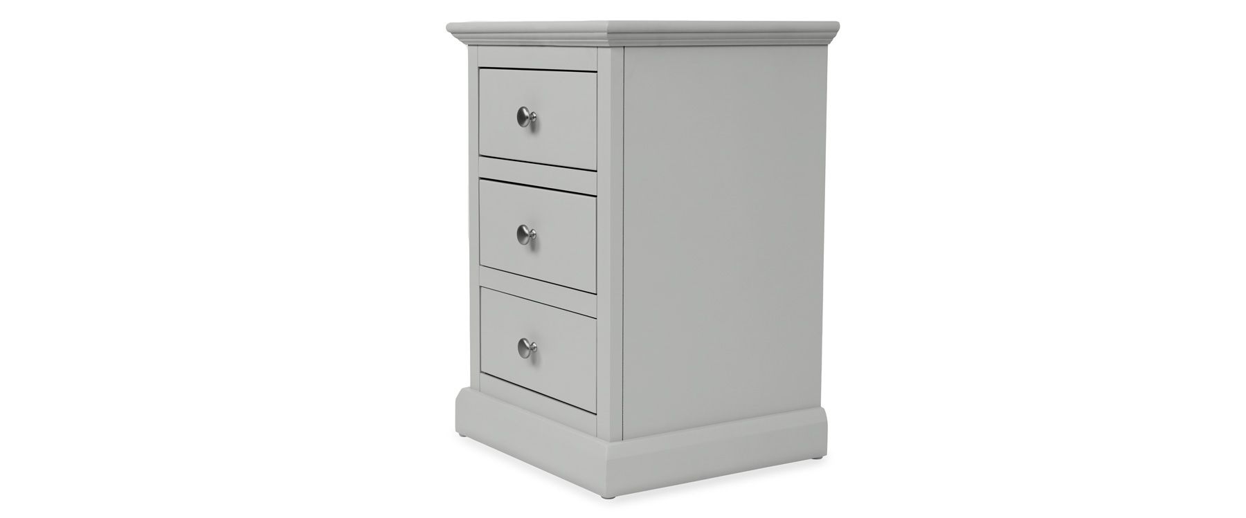 Amelia Grey Wooden Bedside Locker