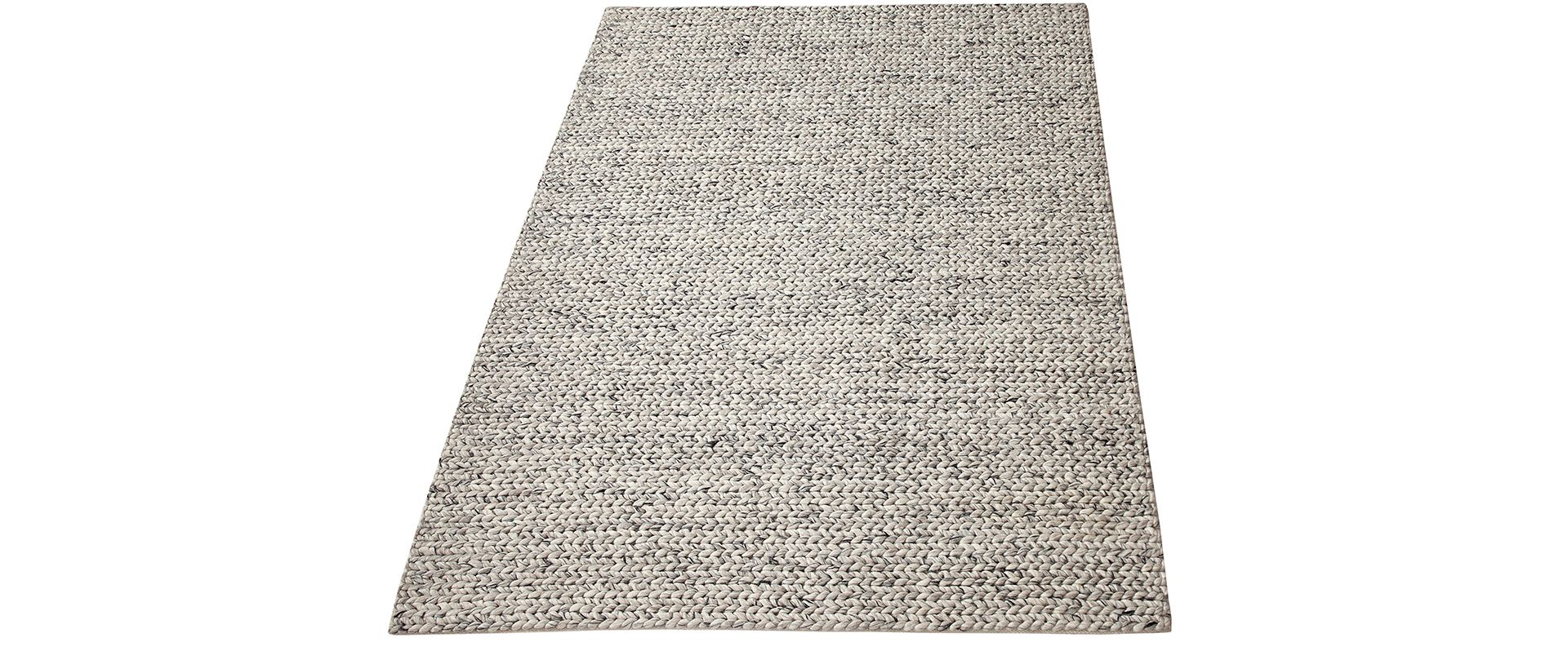 Braid Ivory Grey Large Hand Made Rug | EZ Living Interiors