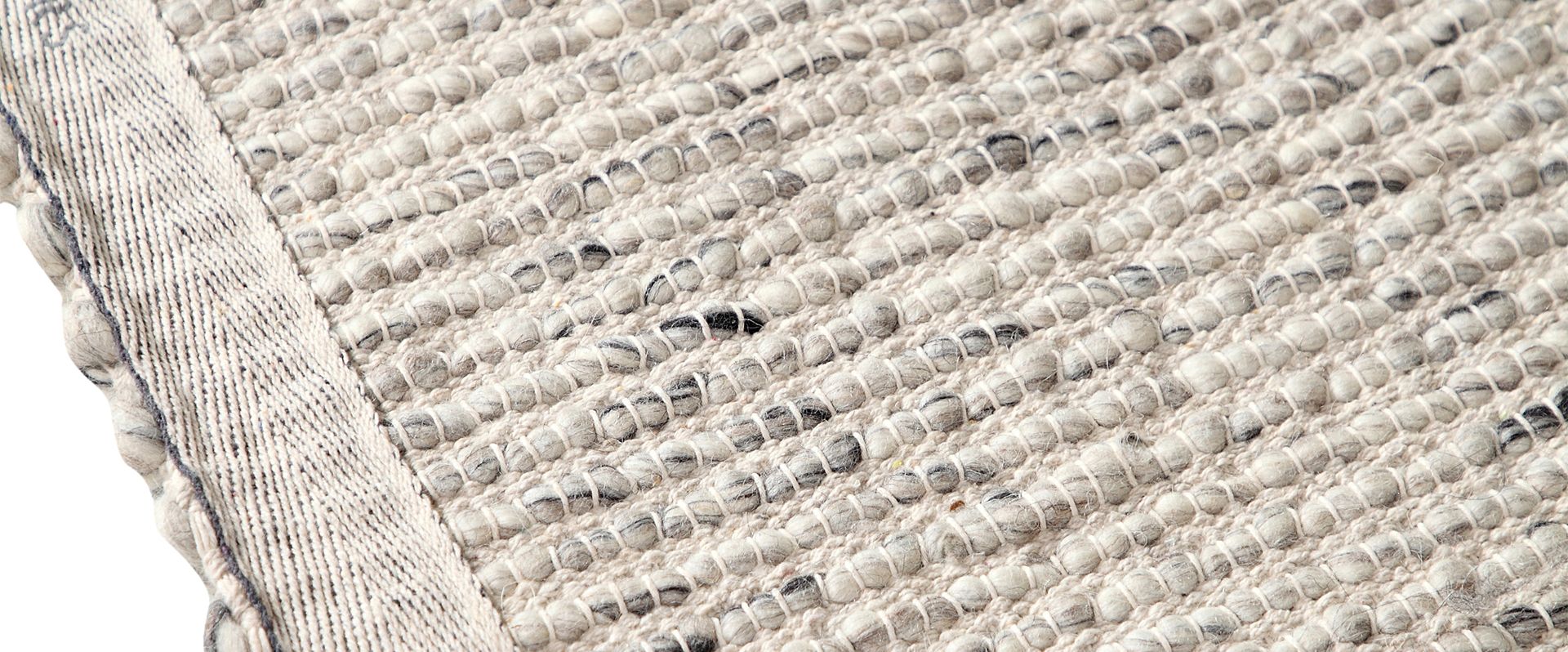 Braid Ivory Grey Large Hand Made Rug | EZ Living Interiors